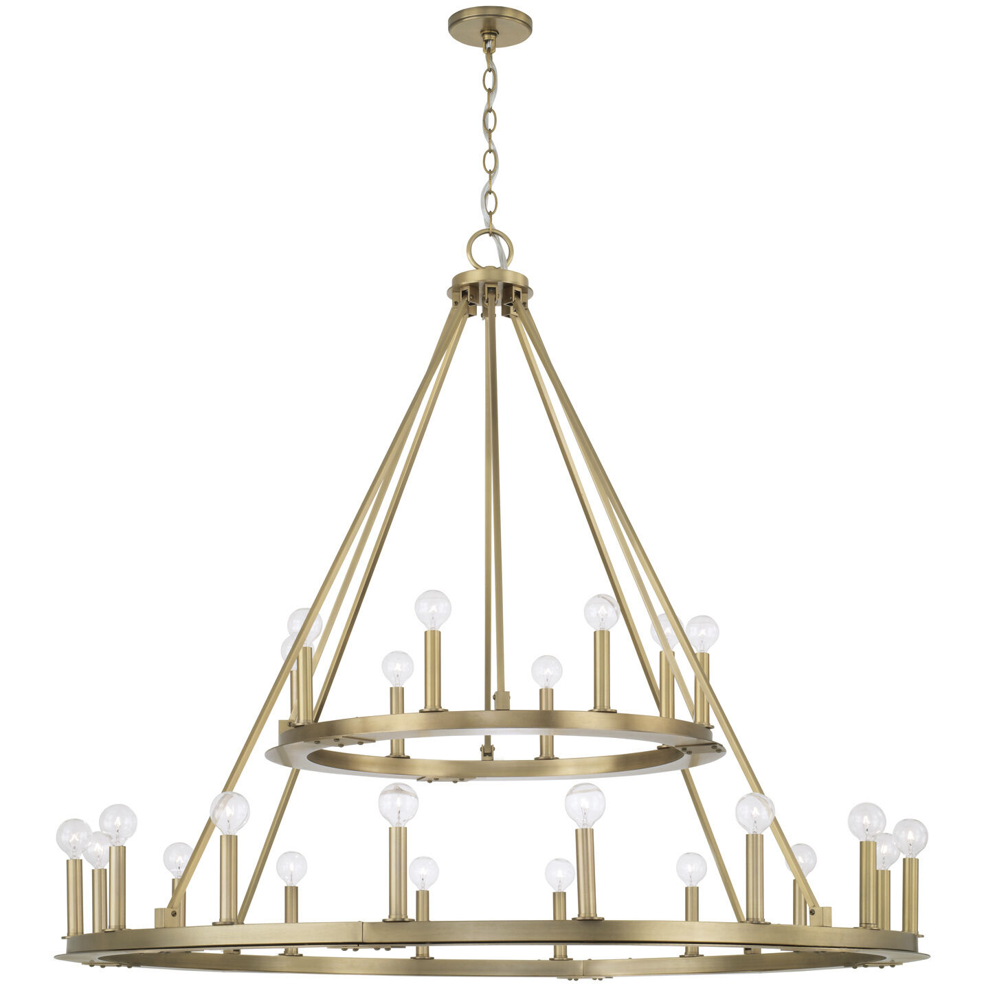 Capital Lighting 4910AD Pearson 24 Light 48 inch Aged Brass Chandelier ...